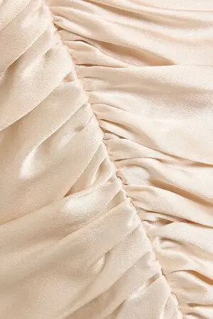 THE SEI Silk-satin Mini Skirt - Beige