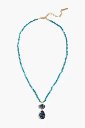 JENNIFER BEHR Frey Gold-tone, Apatite And Crystal Necklace - Blue