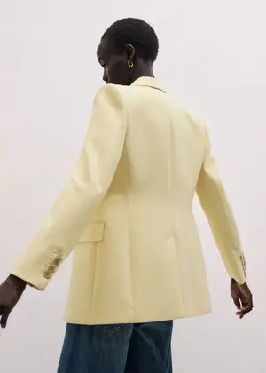 ME+EM Slim Contour Blazer - Dusted Lemon Yellow