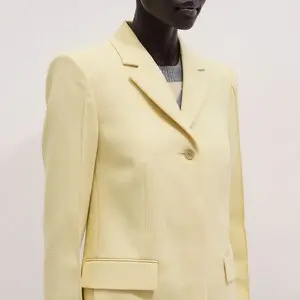 ME+EM Slim Contour Blazer - Dusted Lemon Yellow
