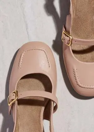 ME+EM Mary Jane Slingback Heel - Blush Pink