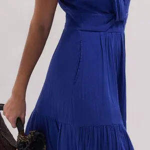ME+EM Fit + Flare Twist Detail Maxi Dress - Deep Blue