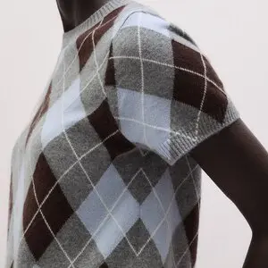 ME+EM Cashmere Argyle Baby Tee