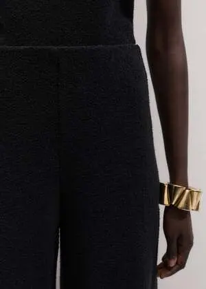 ME+EM Textured Wide-leg Palazzo Pant