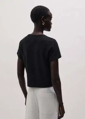 ME+EM Textured Crew Neck Baby Tee