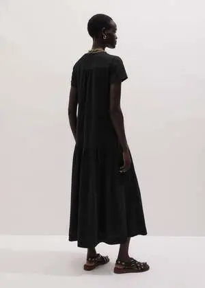 ME+EM A-line Tiered Maxi Dress