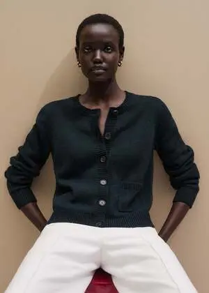 ME+EM Boxy Knit Cardigan - Navy
