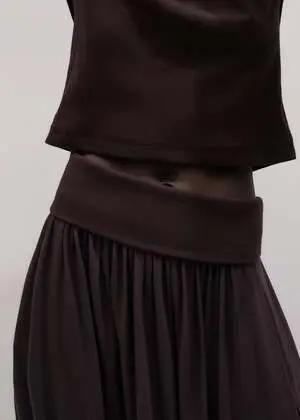 ME+EM Rib Waist Maxi Skirt