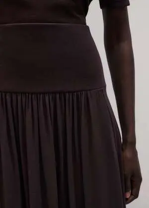 ME+EM Rib Waist Maxi Skirt