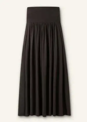 ME+EM Rib Waist Maxi Skirt