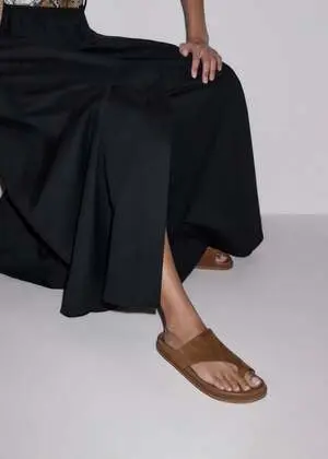 ME+EM Asymmetric Footbed Sandal