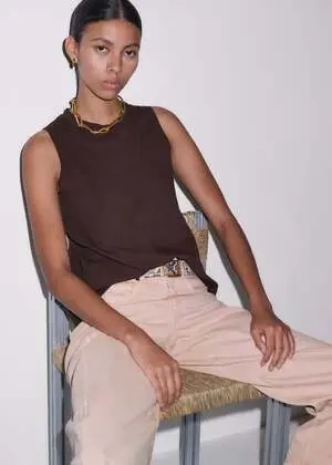ME+EM Racer Back Swing Top Cocoa Brown