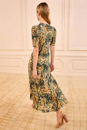 Ulla Johnson Samar Silk Midi Dress - Geode