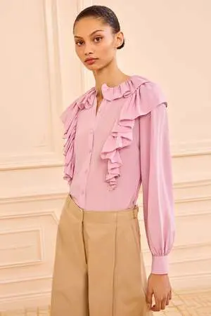 Ulla Johnson Ellie Silk Blouse - Aster