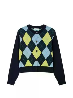 STUDIO TOMBOY Argyle Cardigan - Blue