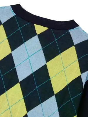 STUDIO TOMBOY Argyle Cardigan - Blue