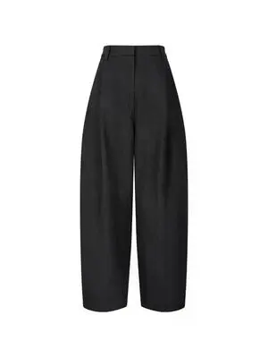 STUDIO TOMBOY Pintuck Tailored Trousers - Black