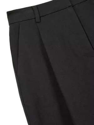 STUDIO TOMBOY Pintuck Tailored Trousers - Black