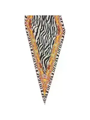 PIERRE-LOUIS MASCIA Zebra-print Scarf - Yellow