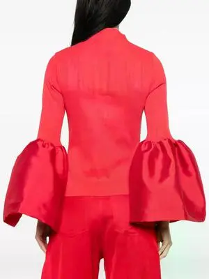 MARQUES' ALMEIDA Ribbed Knit Top With Flared Cuffs