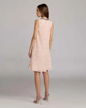 Mac Duggal Embellished Sleeveless Shift Mini Dress