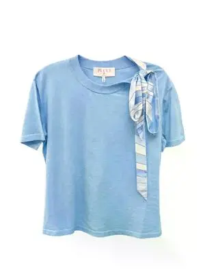 Emilio Pucci Tie Detail T-shirt - Blue