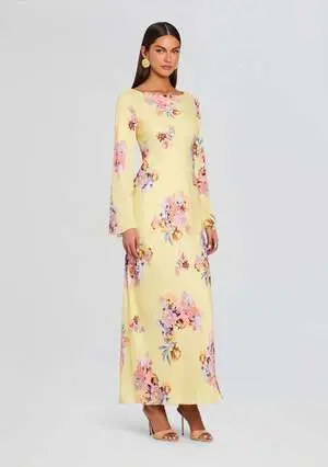 Hemant & Nandita Kysha Long Bias Dress