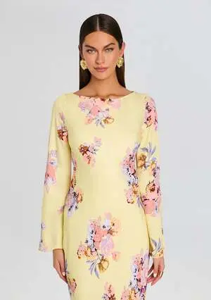 Hemant & Nandita Kysha Long Bias Dress