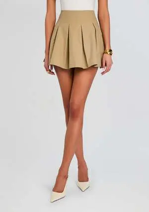 SANS FAFF Fête Mini Skirt - Camel