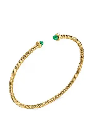 David Yurman 18k Yellow Emerald Cablespira® Flex Bracelet