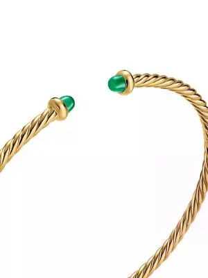 David Yurman 18k Yellow Emerald Cablespira® Flex Bracelet