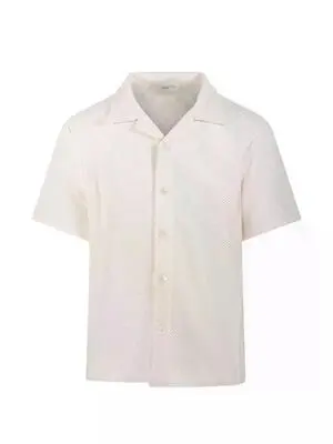 DUNST Buttoned Short-sleeve Shirt - Neutrals