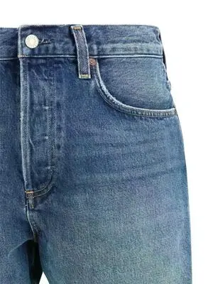 AGOLDE Frayed Denim Shorts - Blue