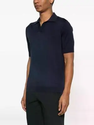LARDINI Open Collar T-shirt