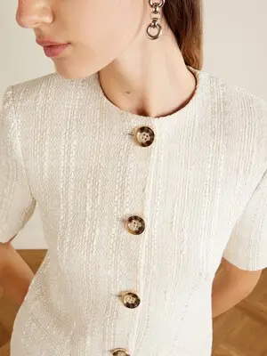 Veronica Beard Bodie Cotton-blend Jacket - Neutrals
