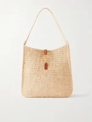 Saint Laurent Le 5 À 7 Raffia Shoulder Bag - Brown