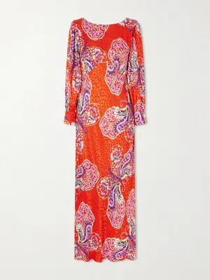 Rixo Marni Maxi Dress - Red