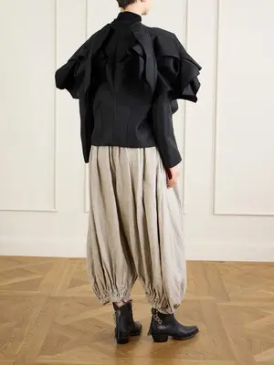 Comme Des Garçons Ruffled Gabardine Jacket