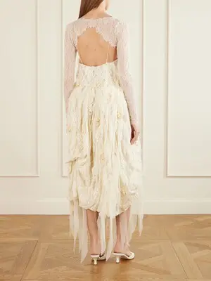 PAULINE DUJANCOURT Seagull Lace Bodysuit
