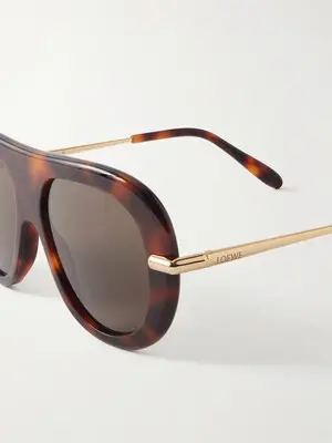 Loewe Slim Aviator Sunglasses - Tortoiseshell