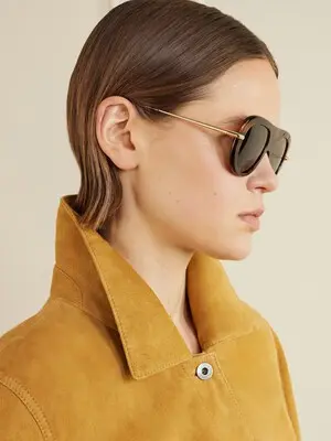 Loewe Slim Aviator Sunglasses - Tortoiseshell