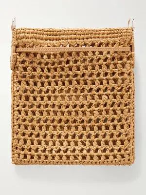 TOD'S Ebl Mini Woven Raffia Bucket Bag - Brown