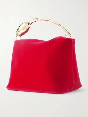 Erdem Bloom Velvet Clutch - Pink
