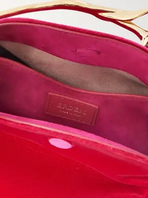 Erdem Bloom Velvet Clutch - Pink