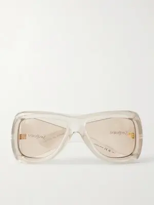 Saint Laurent Sl 902 Howl D-frame Sunglasses - Neutrals