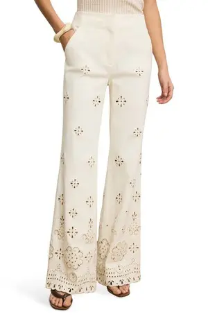 Veronica Beard Jean Wide Leg Denim Pants
