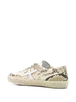 Premiata Crocodile-effect Sneakers - Neutrals
