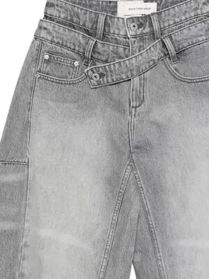 FENG CHEN WANG Asymmetric Waistband Jeans - Grey