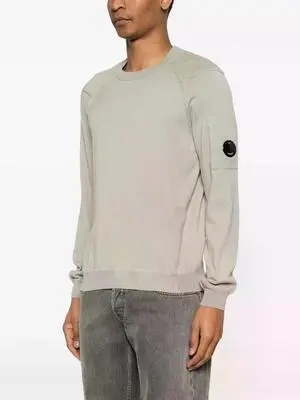 C.P. COMPANY Crewneck Sweater With Pocket - Grey