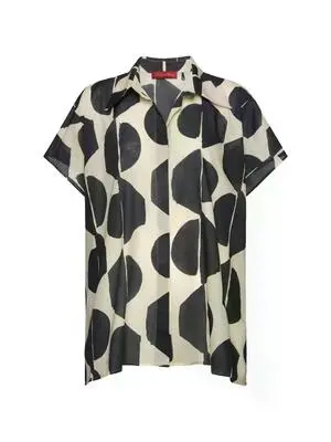 ELENA MIRÒ Printed Cotton Muslin Shirt